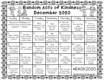 Herding Kats in Kindergarten: December 2020 Random Acts of Kindness ...