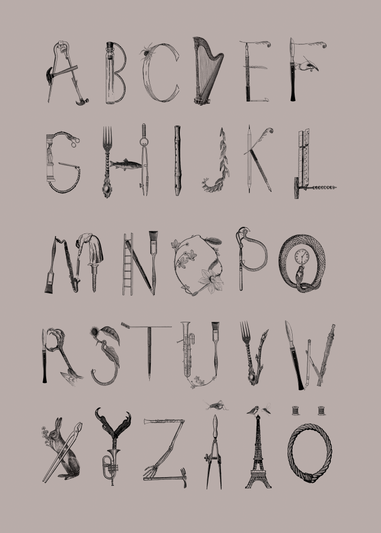 Letters Made Out Of Objects ~ Thankyou Letter