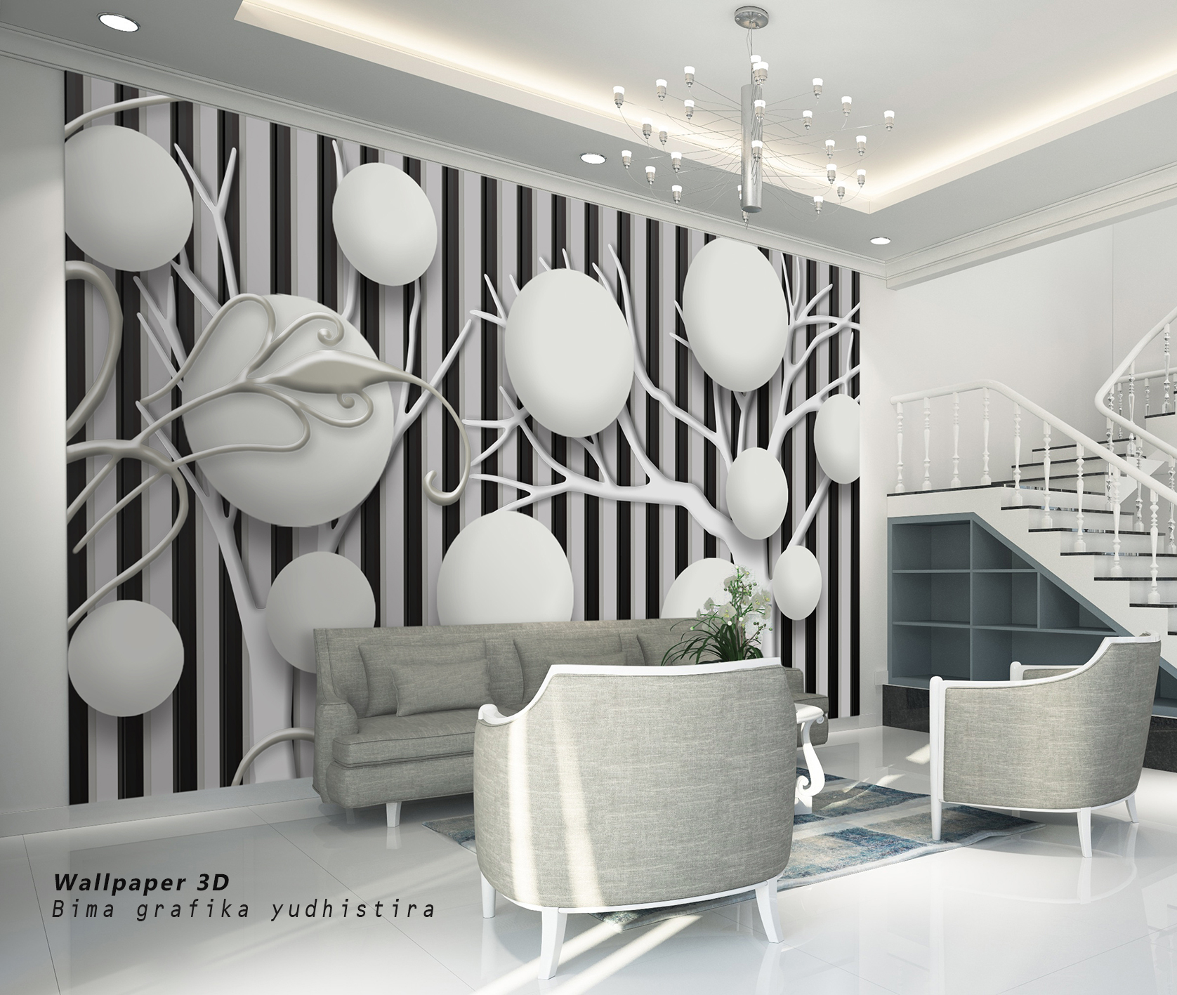 Wallpaper dinding 3D