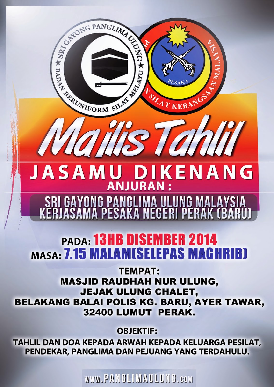 PESAKA PERAK (BARU): Majlis Tahlil Jasamu Dikenang