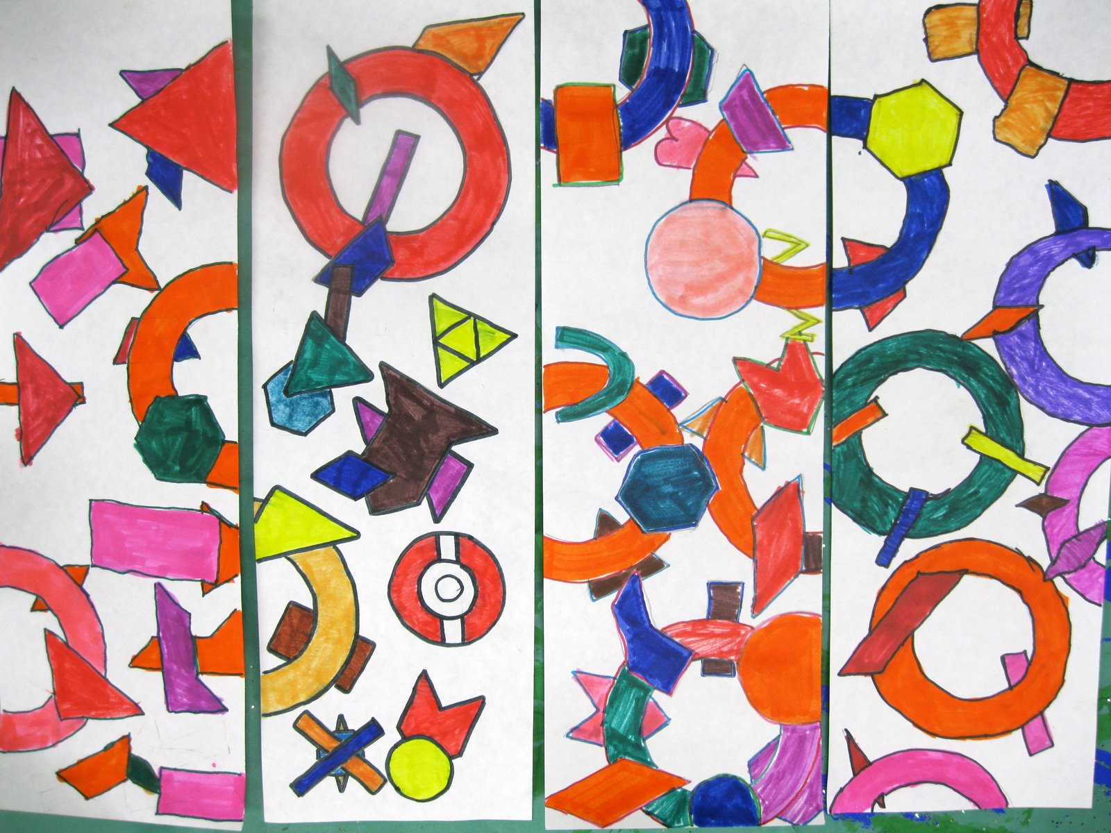 The Art Room: 3rd grade overlapping shapes