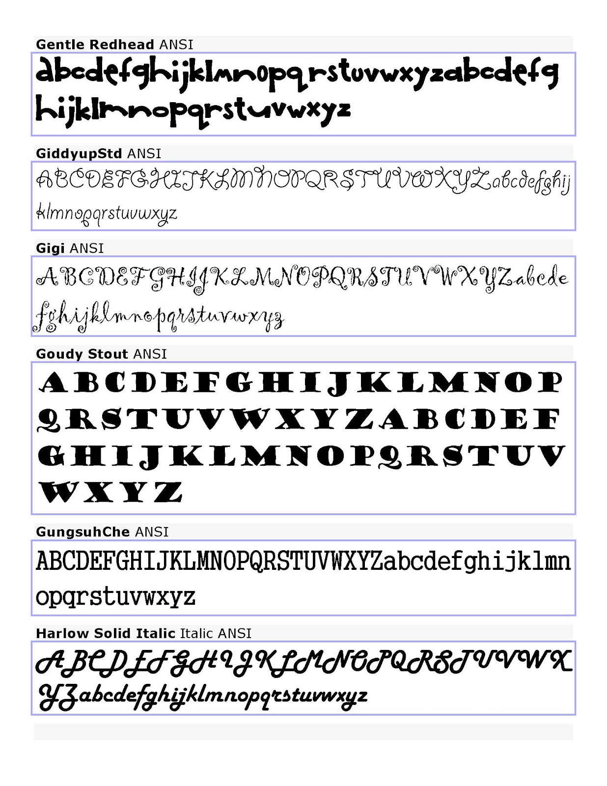 Crafts with a Side of You: Vinyl Lettering font selection