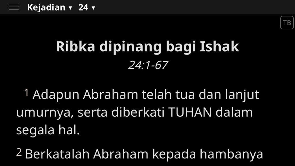 Kejadian 24: Ribka Dipinang Bagi Ishak - Perikop Alkitab