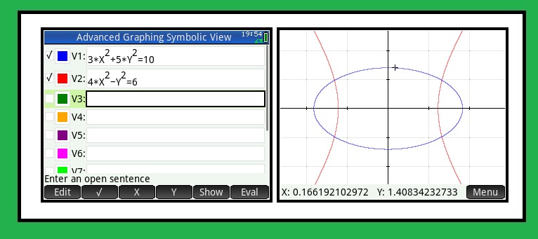 Eddie's Math and Calculator Blog: Solving a System of Conic Equations ...