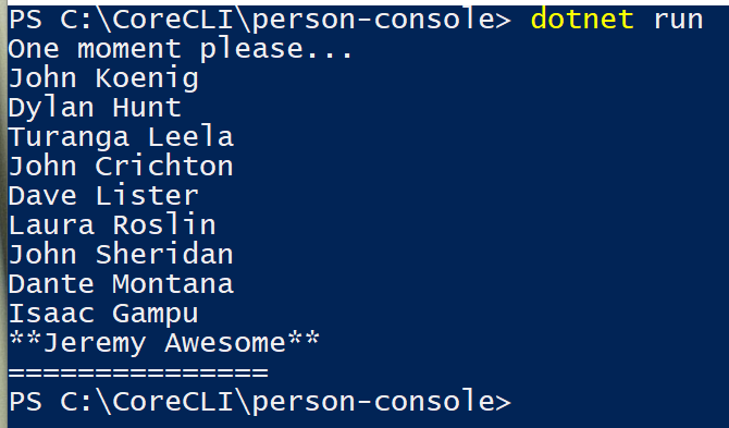 Jeremy Bytes: Tutorial: Get Comfortable with .NET Core and the CLI Jeremy Bytes: Tutorial: Get Comfortable with .NET Core and the CLI