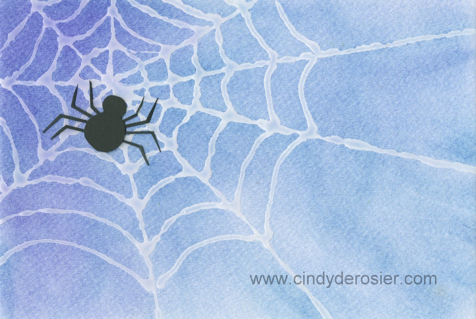 Cindy deRosier: My Creative Life: Glue-Resist Spiderweb