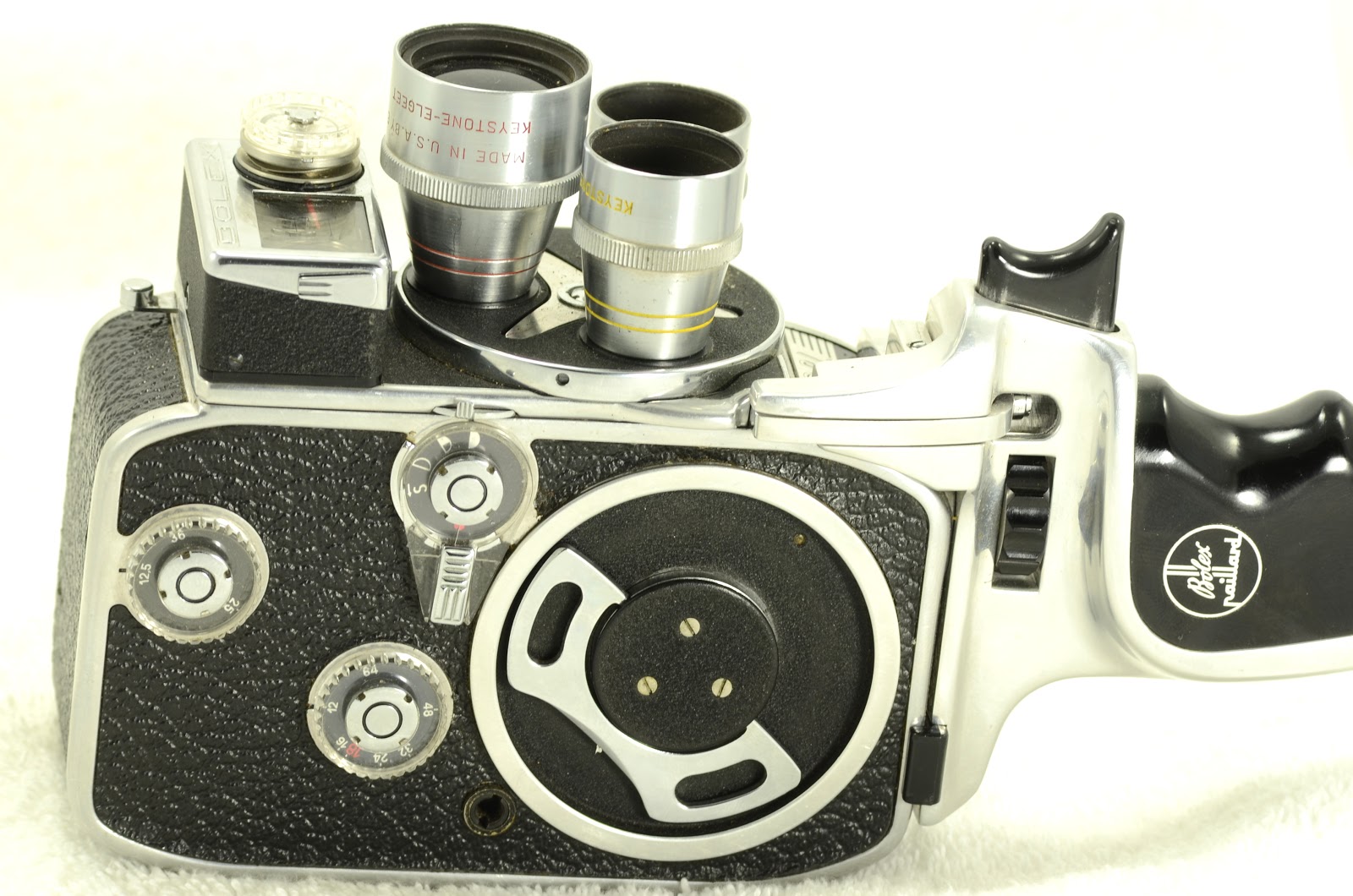 Vintage Camera House: Bolex D8L 8mm movie camera with 3 lenses