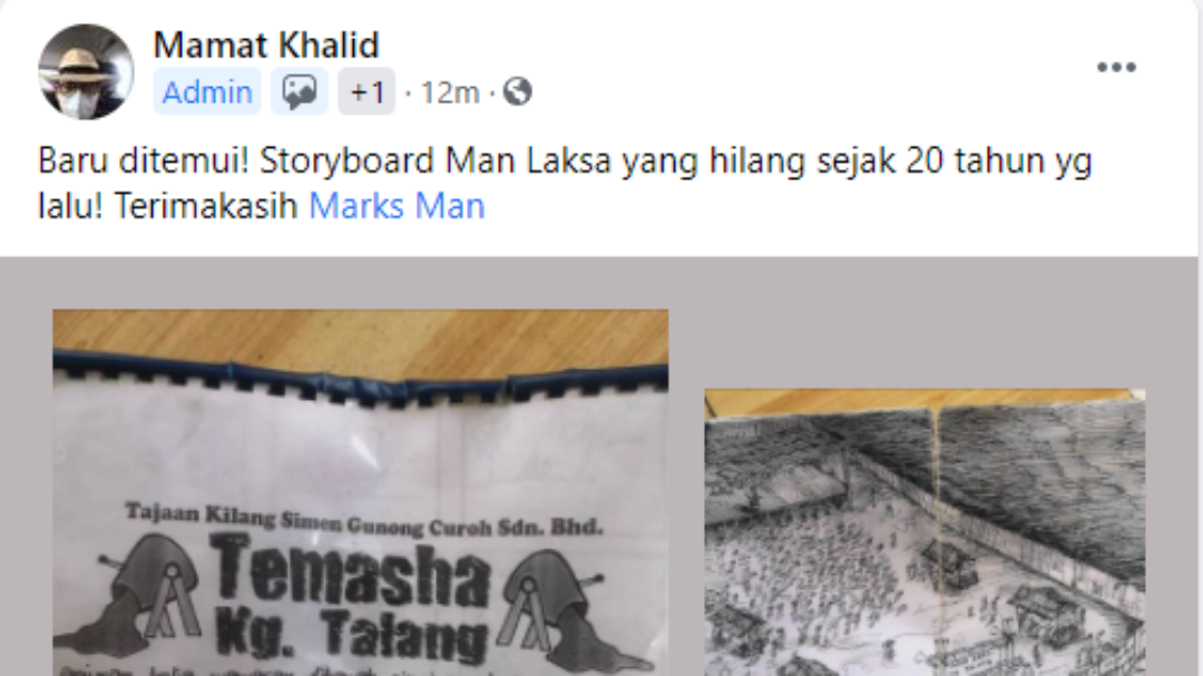 Mamat Khalid Dedah Storyboard Filem 'Man Laksa' Yang Ditemui Semula ...