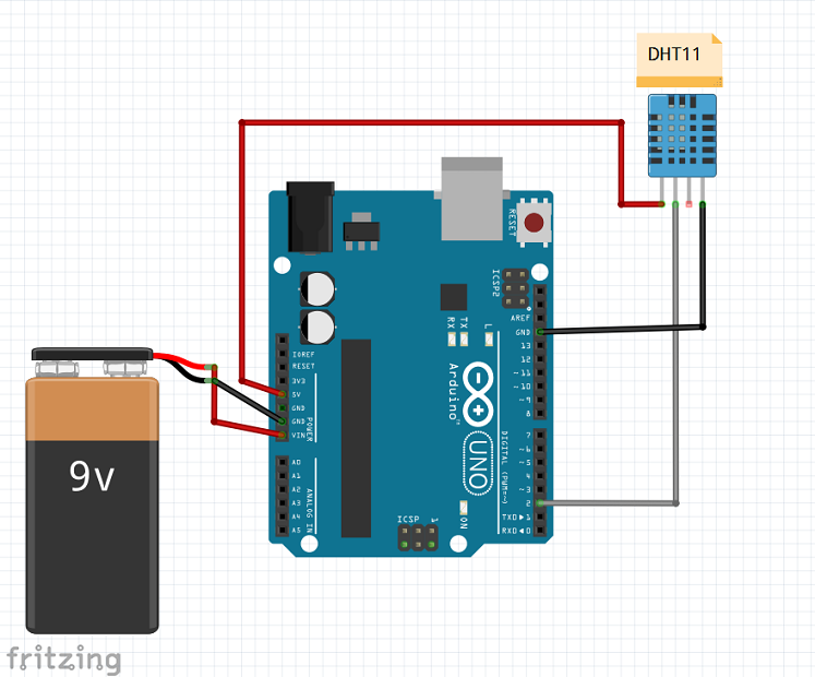 WEATHER STATION BY DHT11 USING ARDUINO