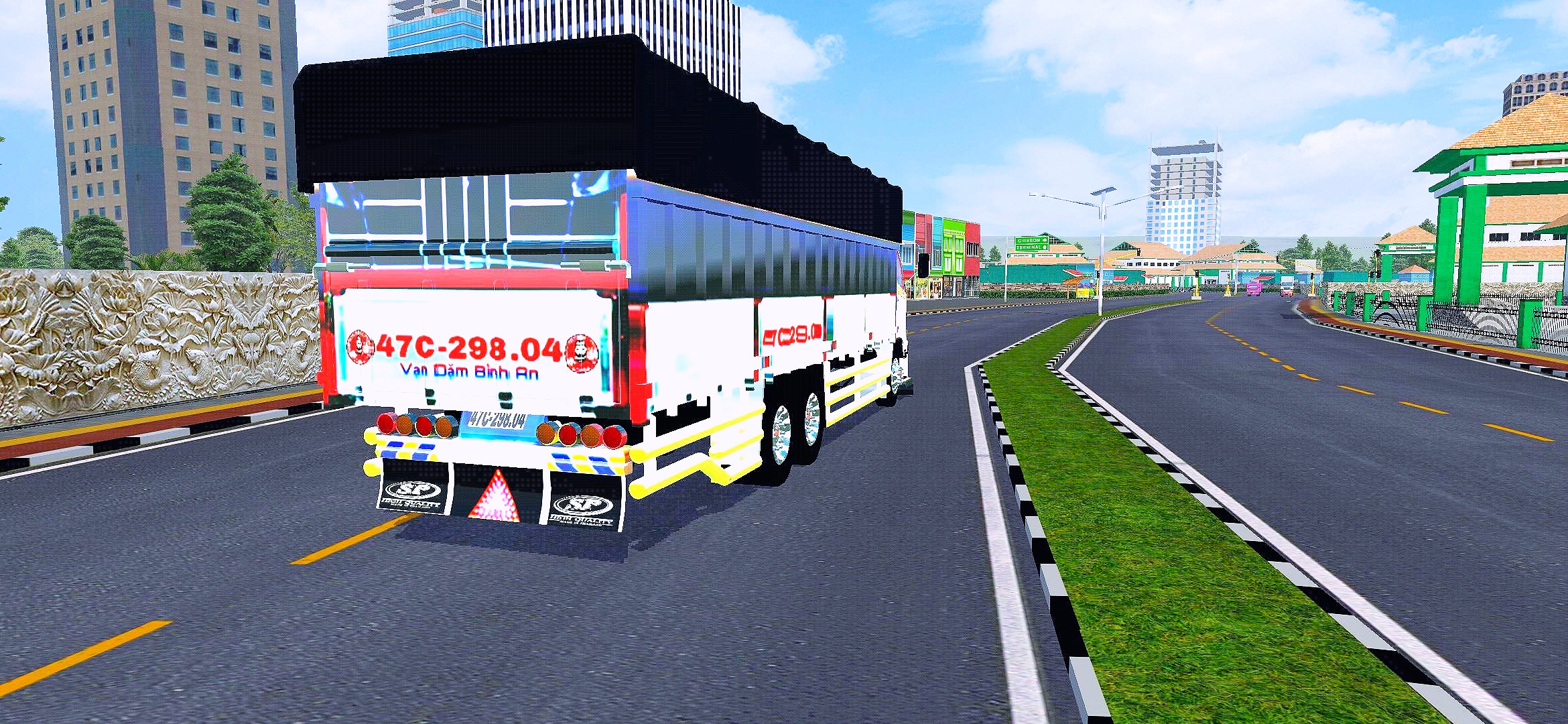 Mod Hino 500 Chèn Skin Phú Vững | Bus Simulator Indonesia