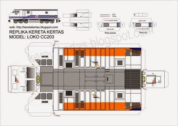 papercraft Kereta Api Indonesia | indonesian blog