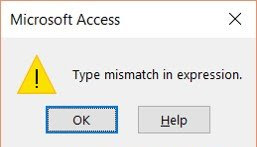 How To Fix Access “Type Mismatch In Criteria Expression" Errors ...