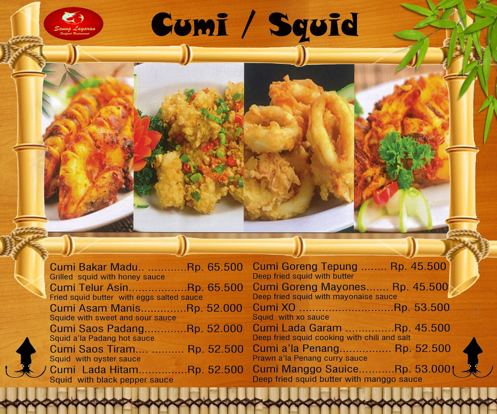 Saung Layaran: Menu Ala'Carte
