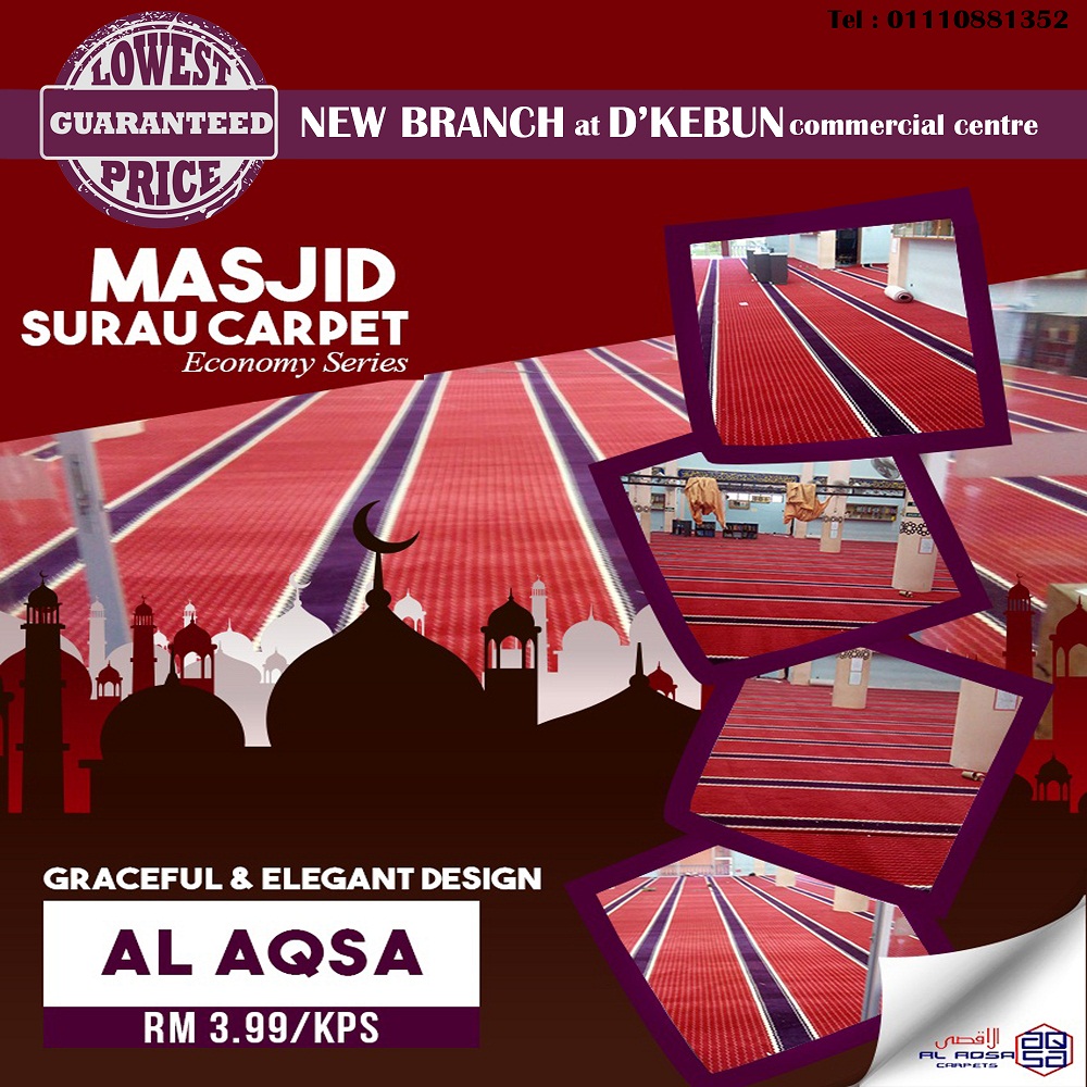 PEMBEKAL KARPET SURAU DAN MASJID MURAH DARI RM3.99 SAHAJA SIAP PASANG ...