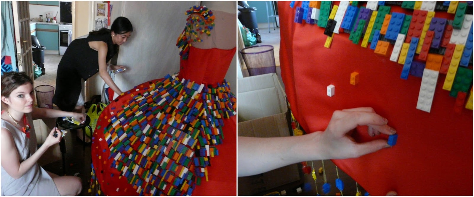 Cycle in Heels : THE LEGO DRESS FOR THE FASHION WEEK
