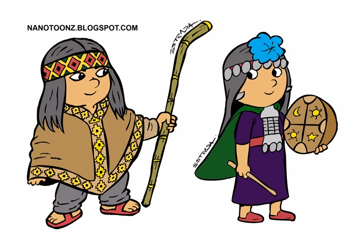 NANO CARTOON: PERSONAJES MAPUCHES.