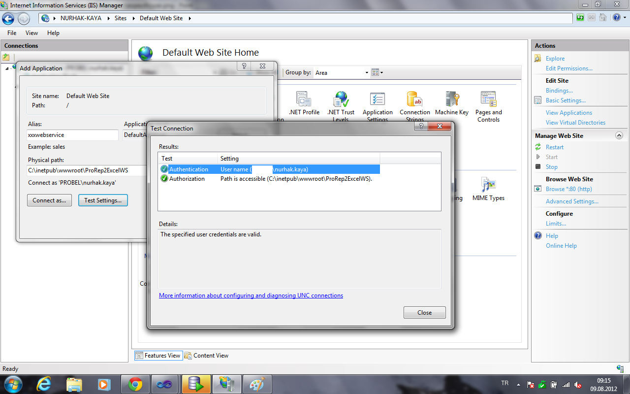 Solution for the fault: "System.Diagnostics.Process.Start is not ...