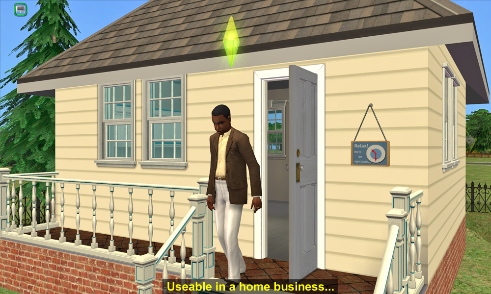Sims 2 Virtual Realty: Open/Closed Shop Sign - now with store hours.