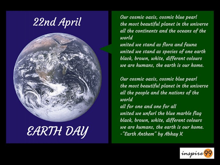 Abhay K.| Poet, Editor, Translator| : Happy Earth Day! Celebrate Earth ...