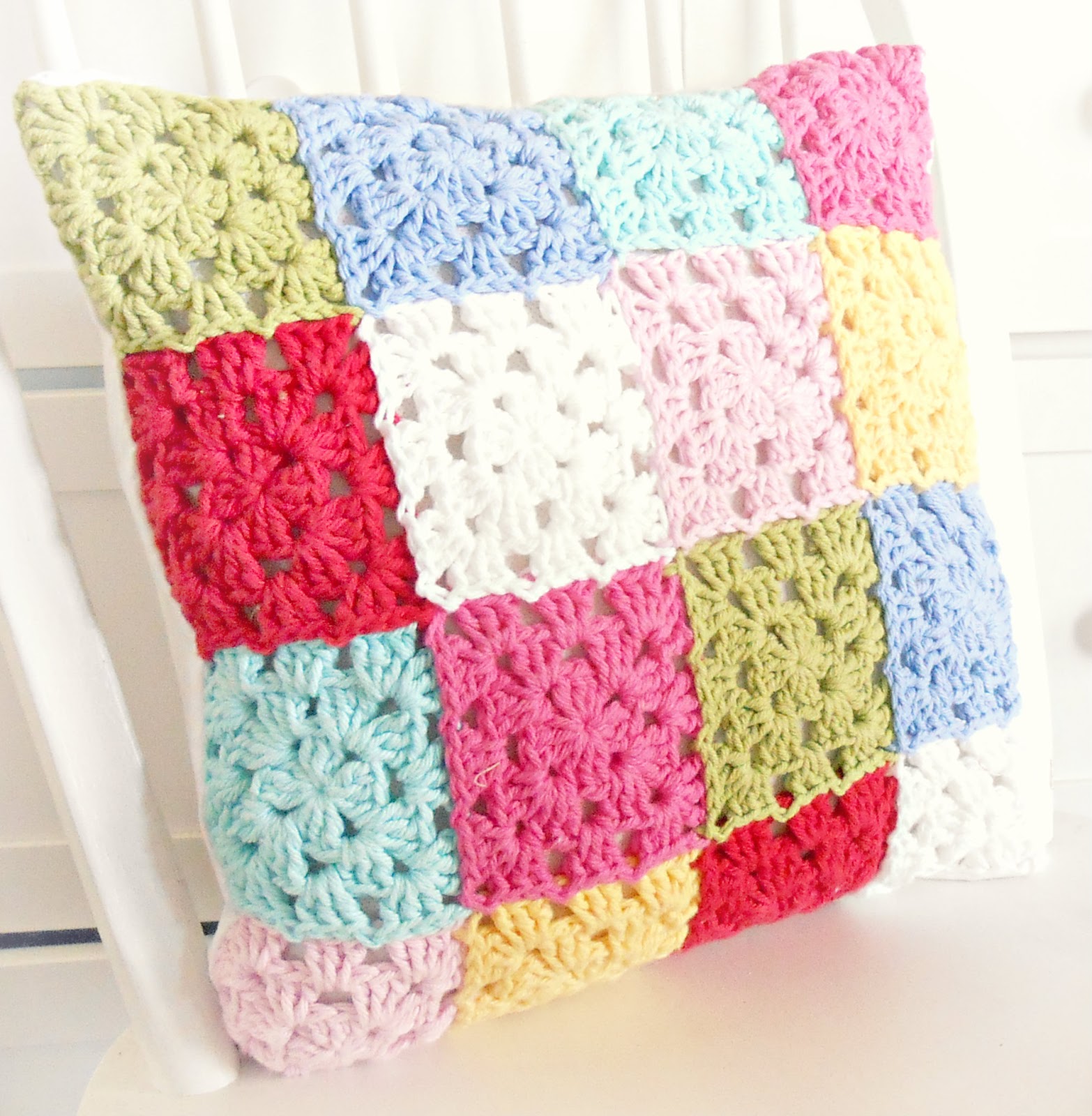 hopscotch lane: patchwork pillow