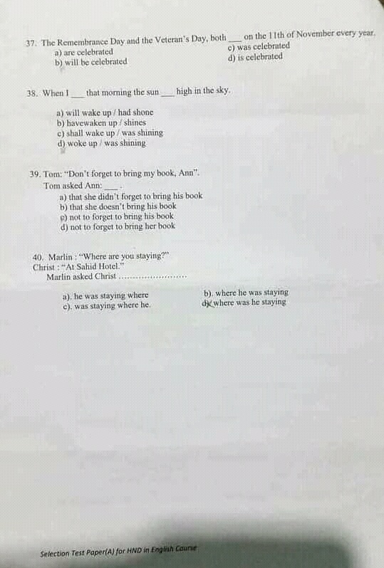 Selection Test Past Papers HND In English 2018 selection-test-past-papers-hnd-in-english-2018