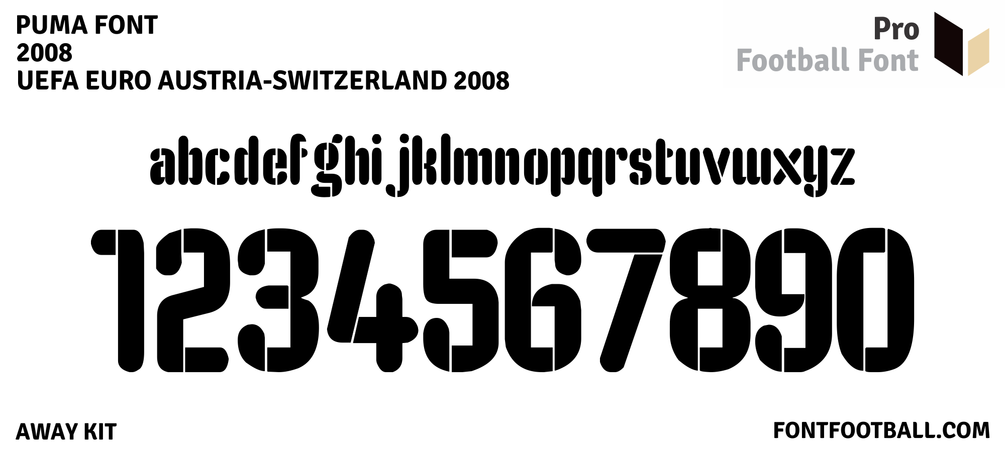 Puma Away Euro 2008 Font