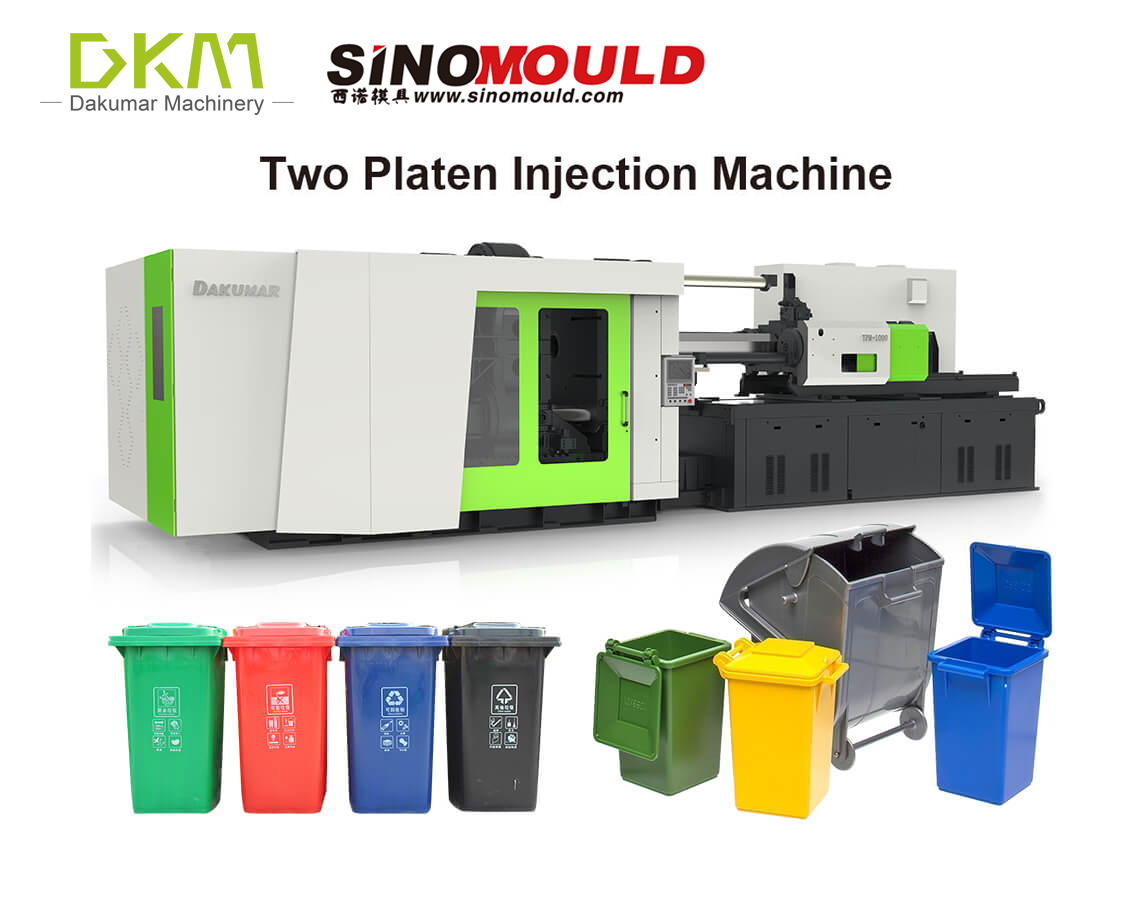SINO MOULD & DKM: Dustbin Molding Line With Two Platen Injection Machine