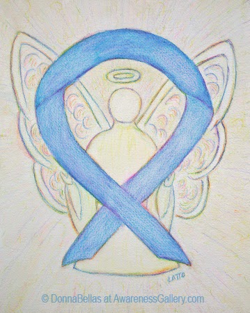 Awareness Angels Art Project: Light Blue Awareness Ribbon Angel Art ...