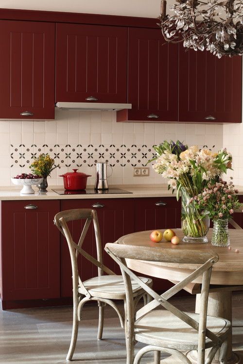 Eye For Design: Burgundy Colored Interiors, On Trend and Beautiful