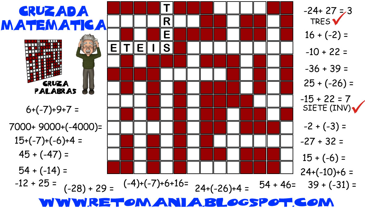 RETO MATEMÁTICO 19 - CRUZADAS - GRADOS : 7° - 8° ~ RETOS MATEMÁTICOS