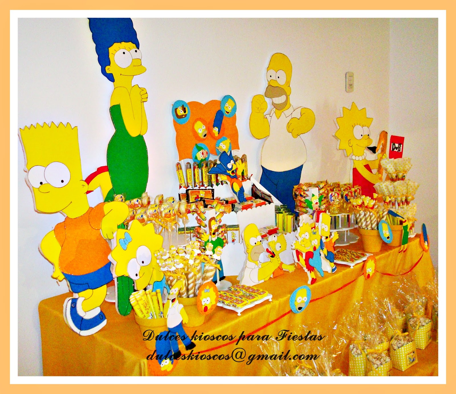 "Dulces Kioscos para Fiestas" : Fiesta Tematica de Los Simpsons
