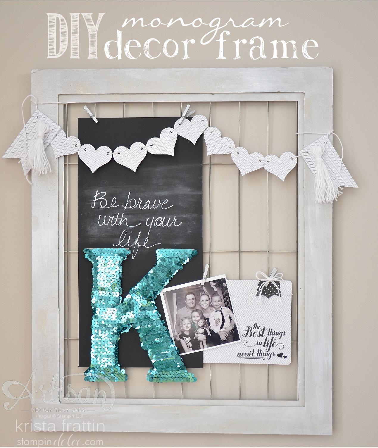 Stampin' Dolce: DIY Monogram Decor Art - Artisan Design Team Blog Hop