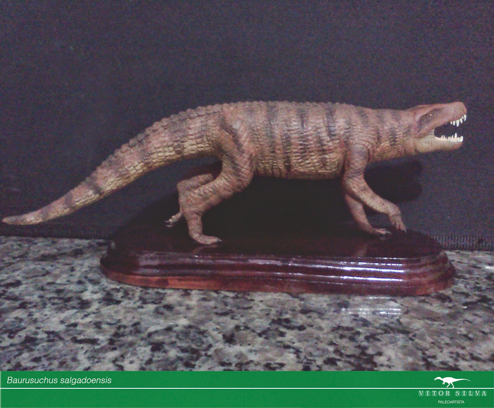 Vitor Silva - Paleoartista: Baurusuchus - Paleo Brasil