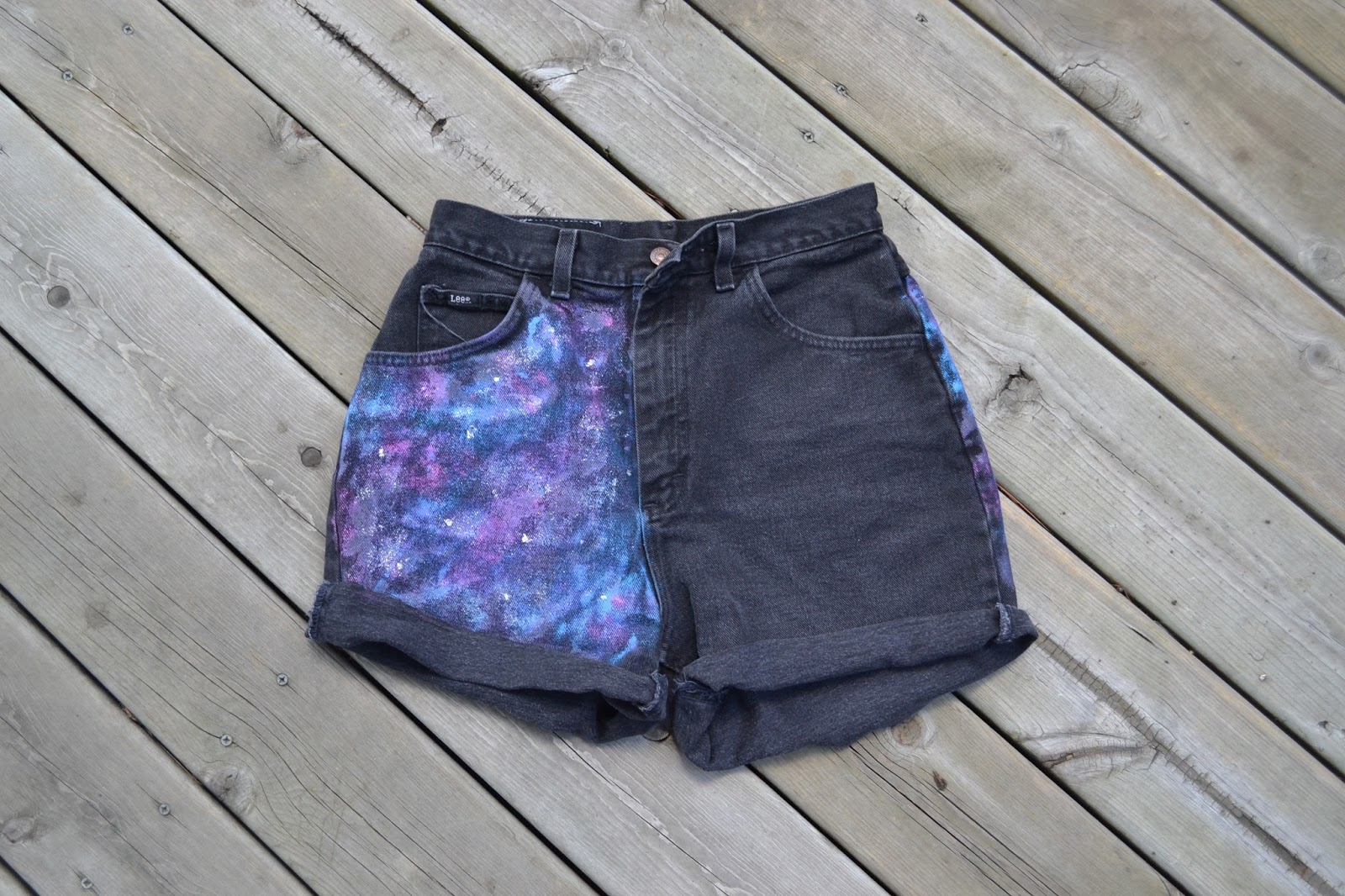 Artificially Flavored Fashion: The Beginning: High Waist Galaxy Shorts