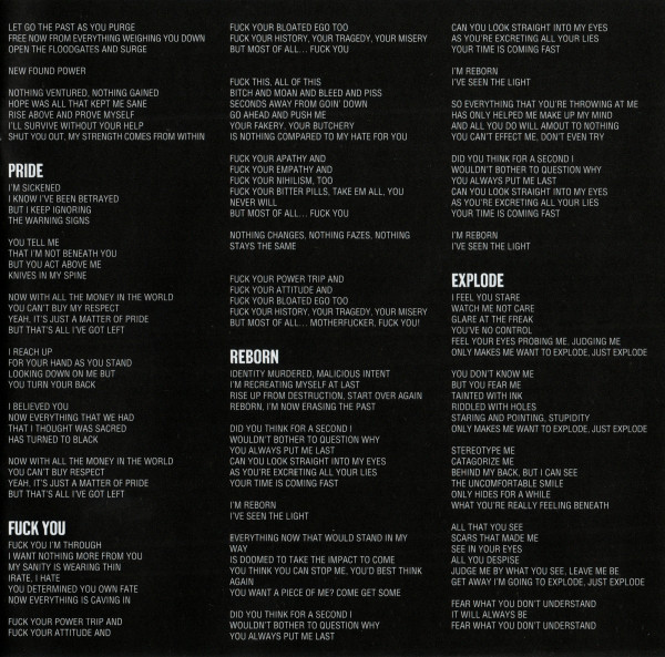 Encarte: Damageplan - New Found Power - Encartes Pop