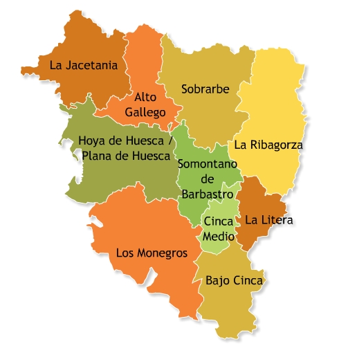 Huesca Mapa Ciudad de la Región | España mapa de la ciudad