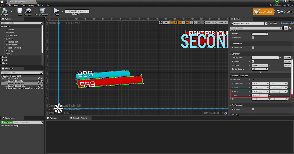 Unreal Engine Tips: How to create slanted Health Bars