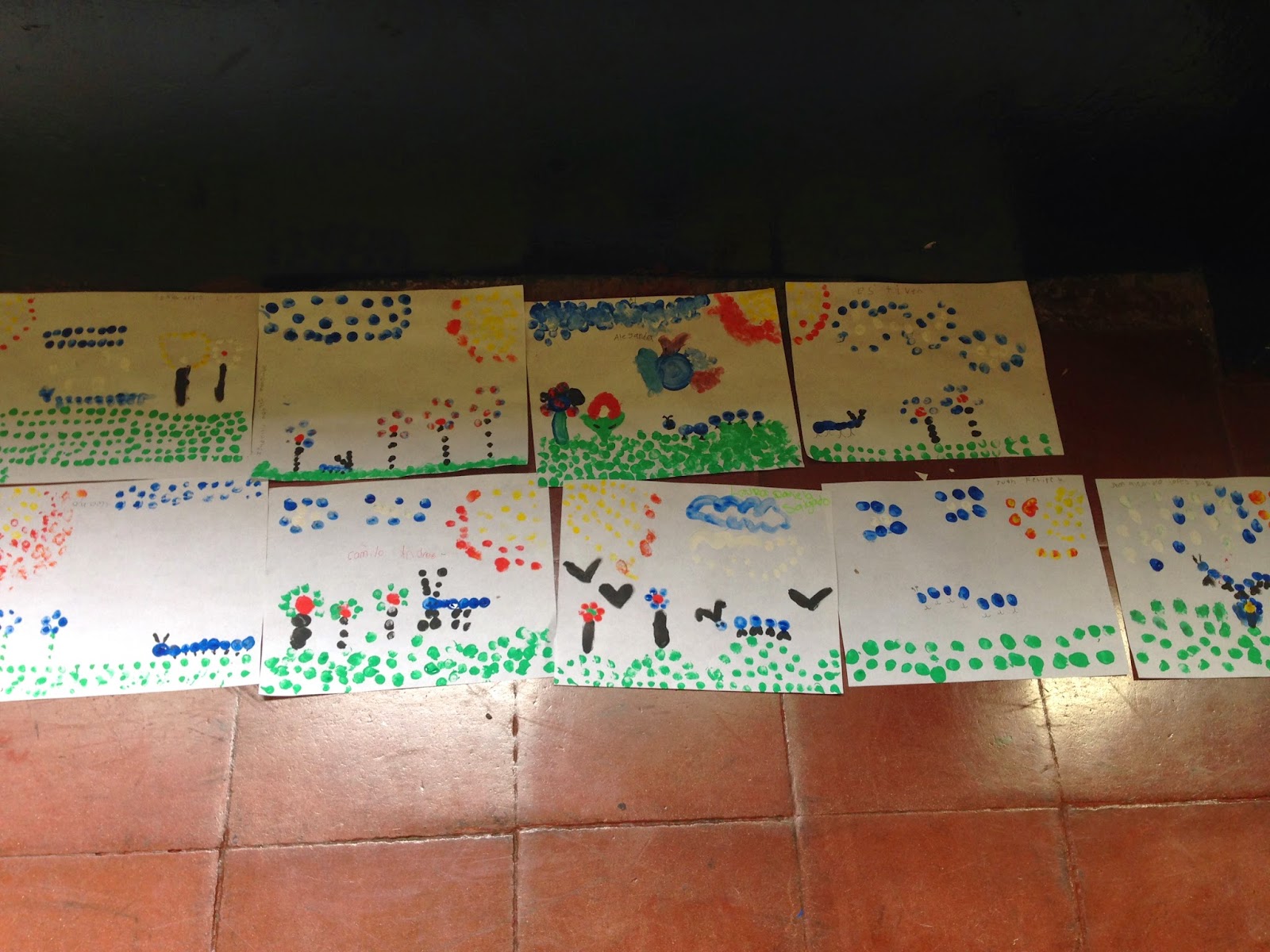 MIS TRABAJOS DEL 2015: pintando con temperas