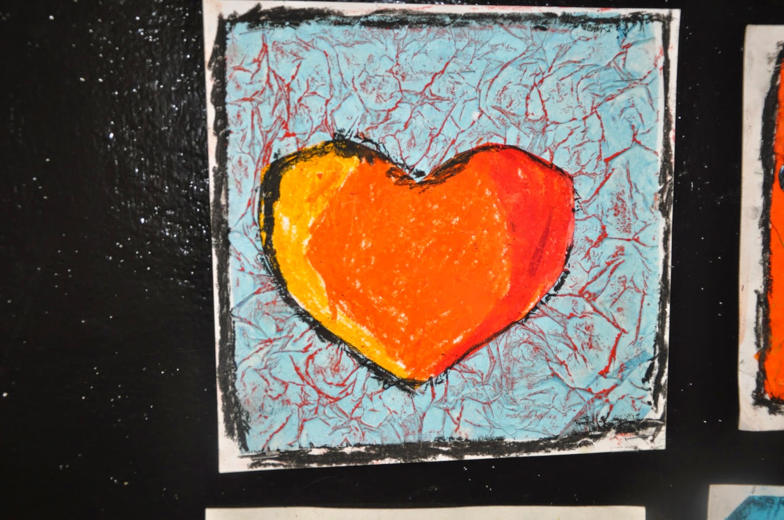 Creation Station: Jim Dine inspired Value Texture Hearts