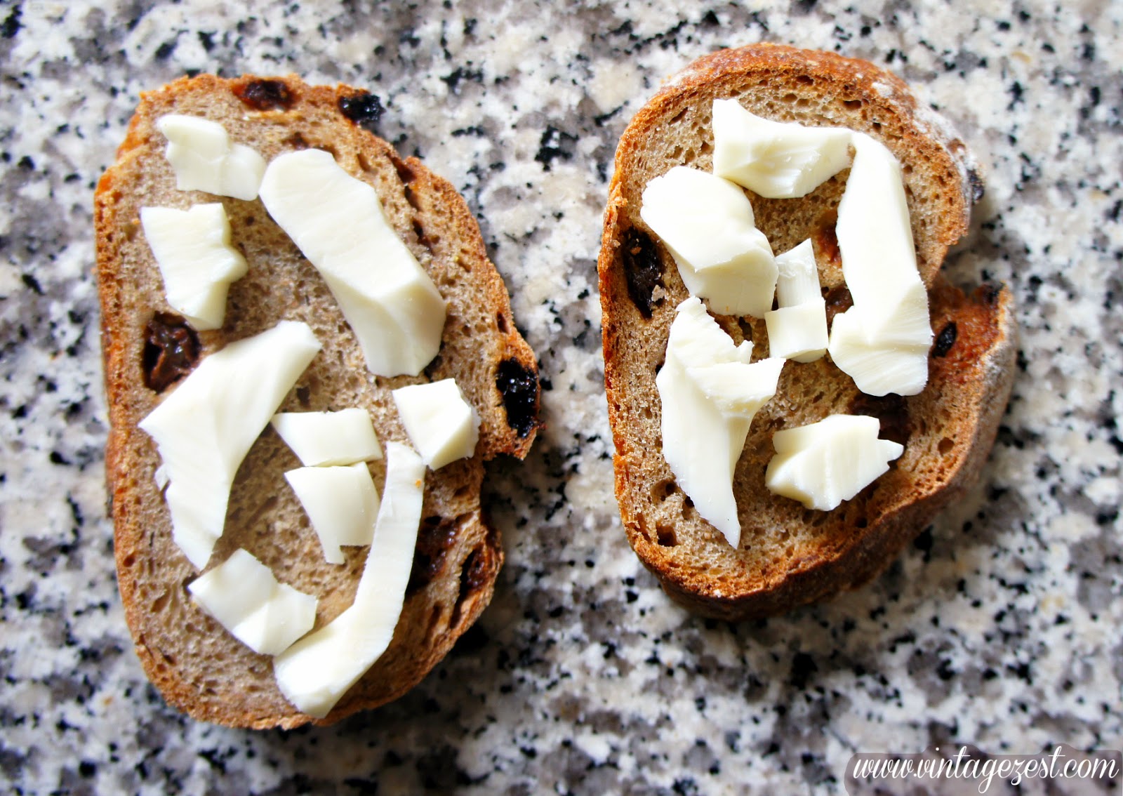 Raisin Bread Toasts with Braided String Cheese & Honey ~ Diane's ...