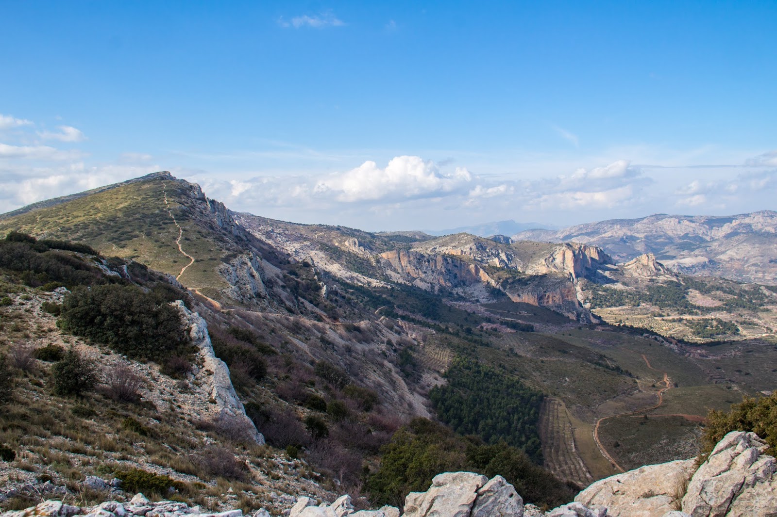 EL MADALLAR, EL PENYÓ ROC Y EL PENYÓ MULERO, DESDE LA FONT DEL PI.