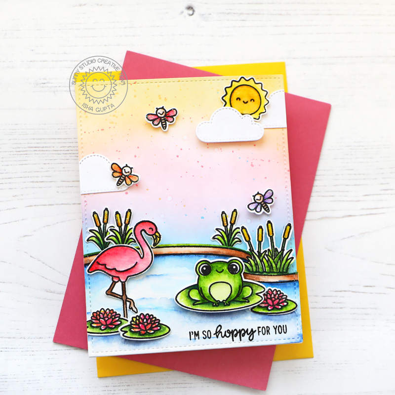 Sunny Studio: Feeling Froggy Cards with Kavya and Isha