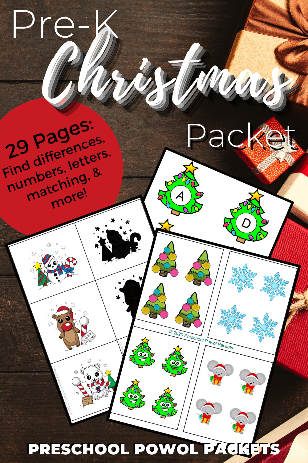 Preschool Christmas Printables | Preschool Powol Packets