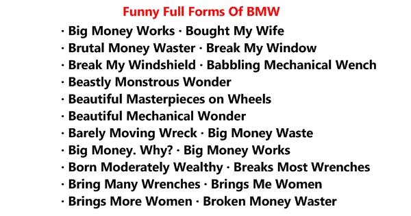 Hilarious Jokes Of BMW With Pictures