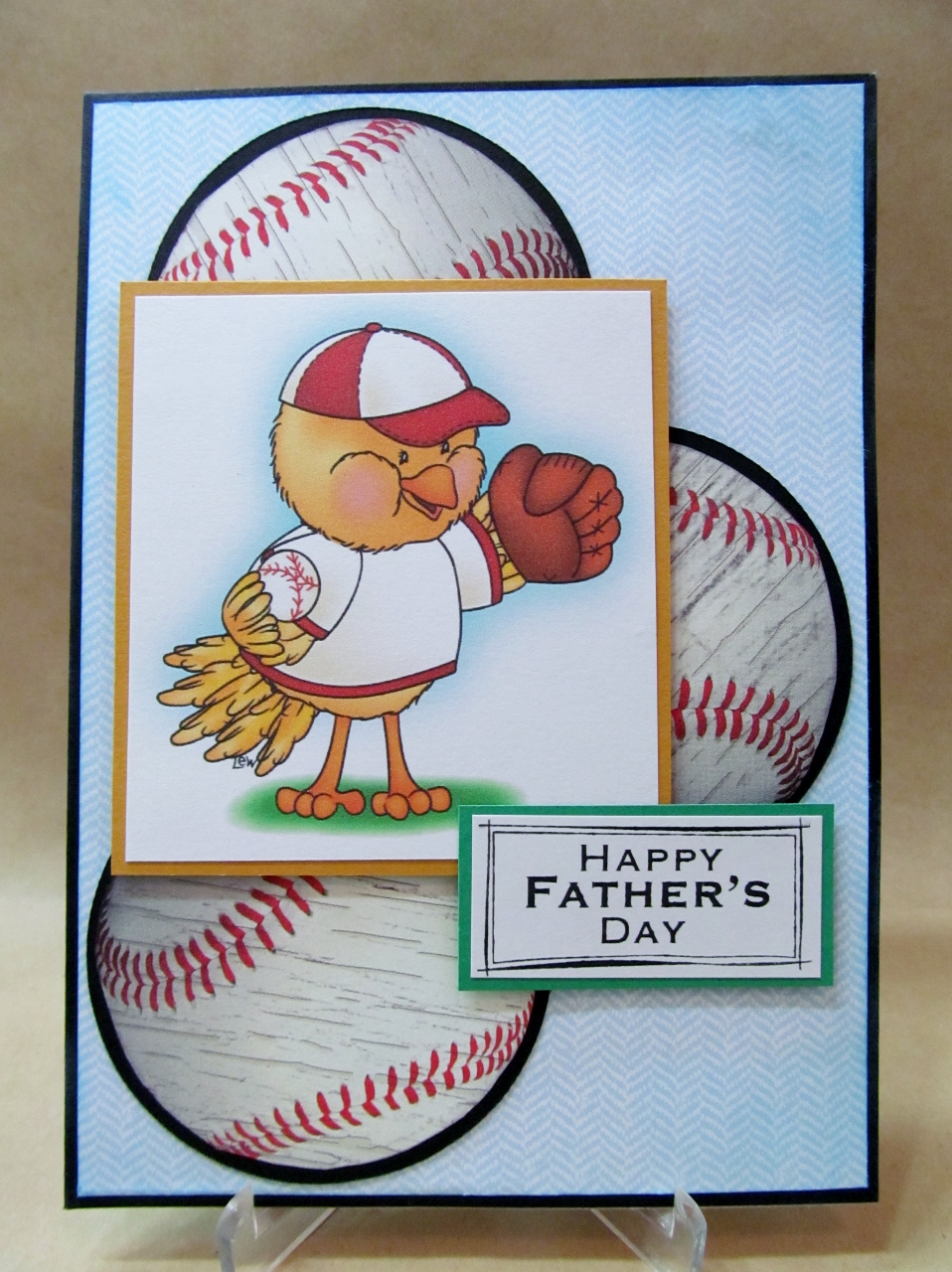 Savvy Handmade Cards: Baseball Birdie Father's Day Card
