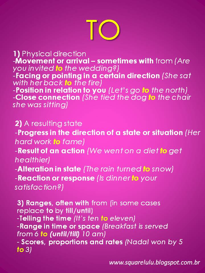 Square Lulu: SPOT THE DIFFERENCE: TO or FOR???