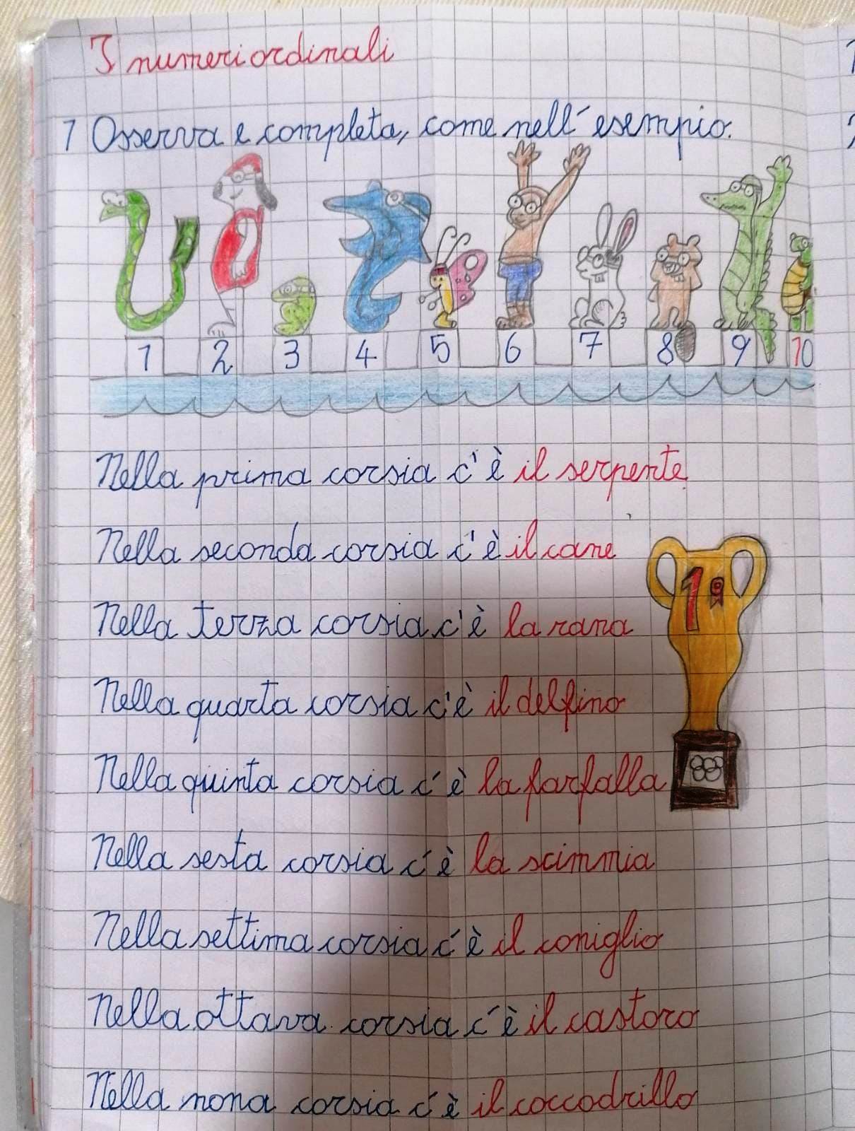 Maestra Tina web: Didattica a distanza: Numeri ordinali