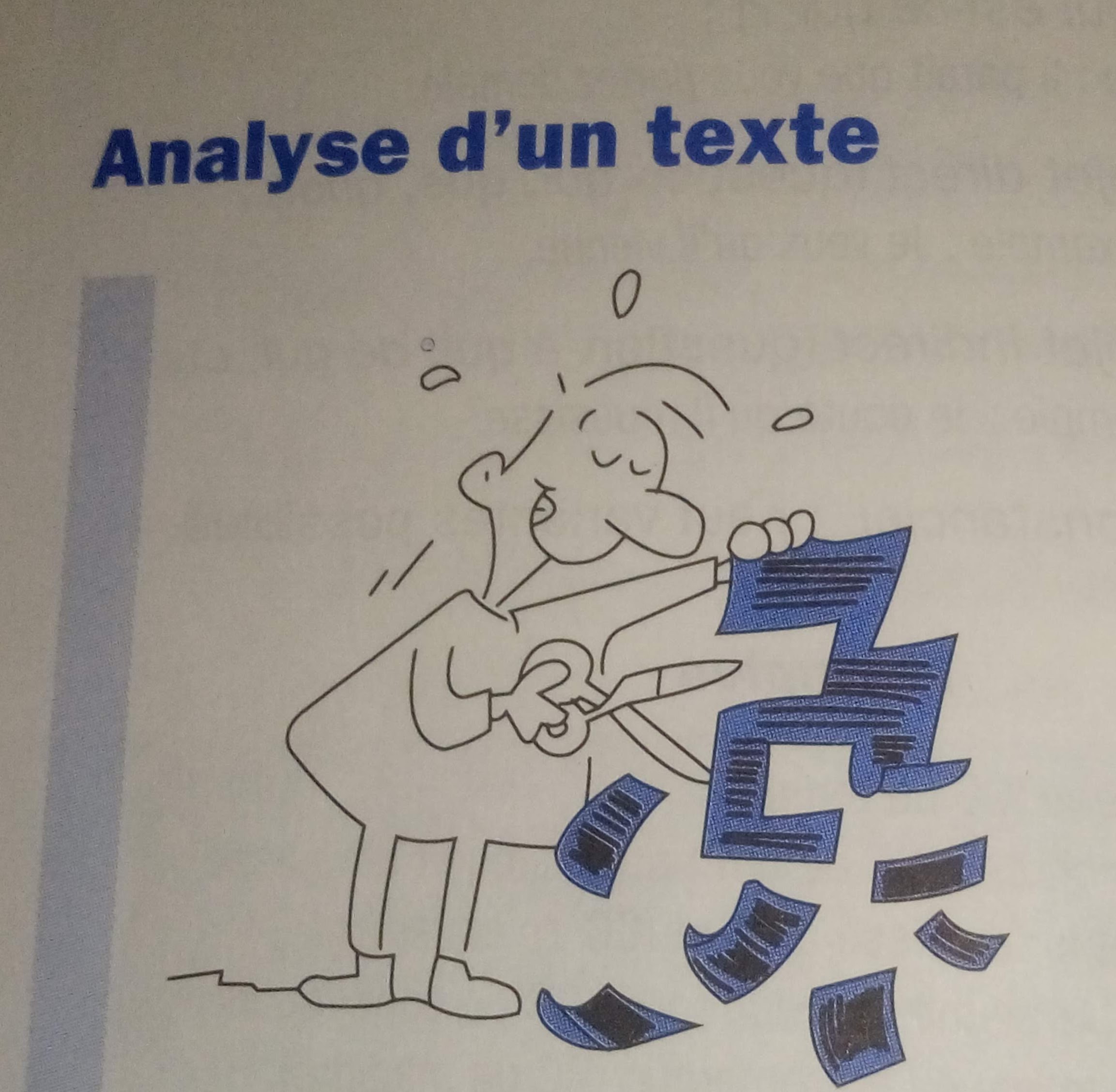 Analyser un texte au collége