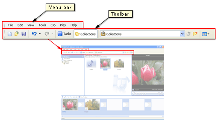 Windows Movie Maker Interface