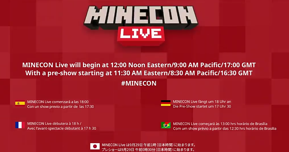 Live Streaming MINECON Live 2019 - Inzaghi's Blog (Legacy)